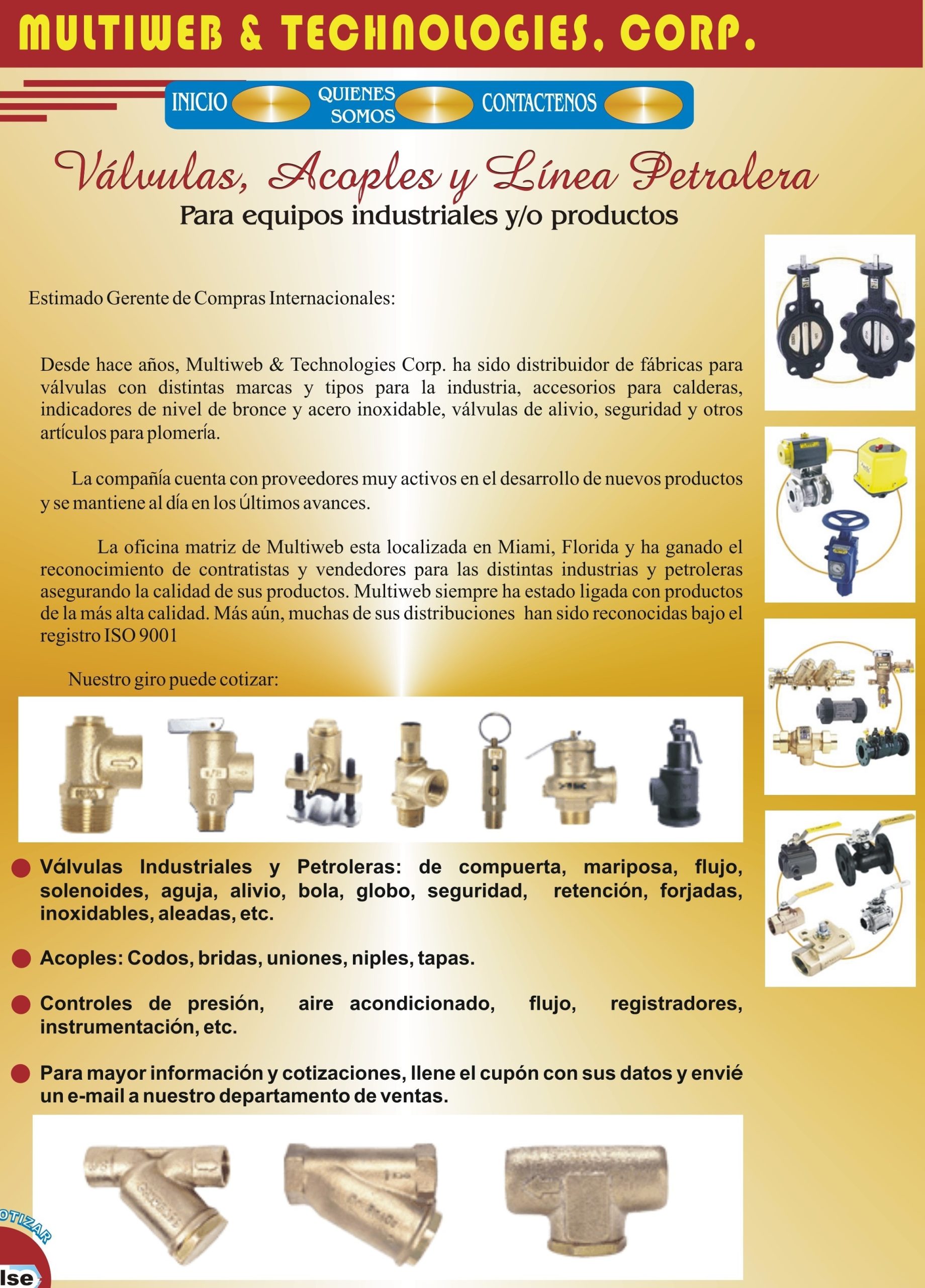 Linea Petrolera – Multiweb & Technologies Corp